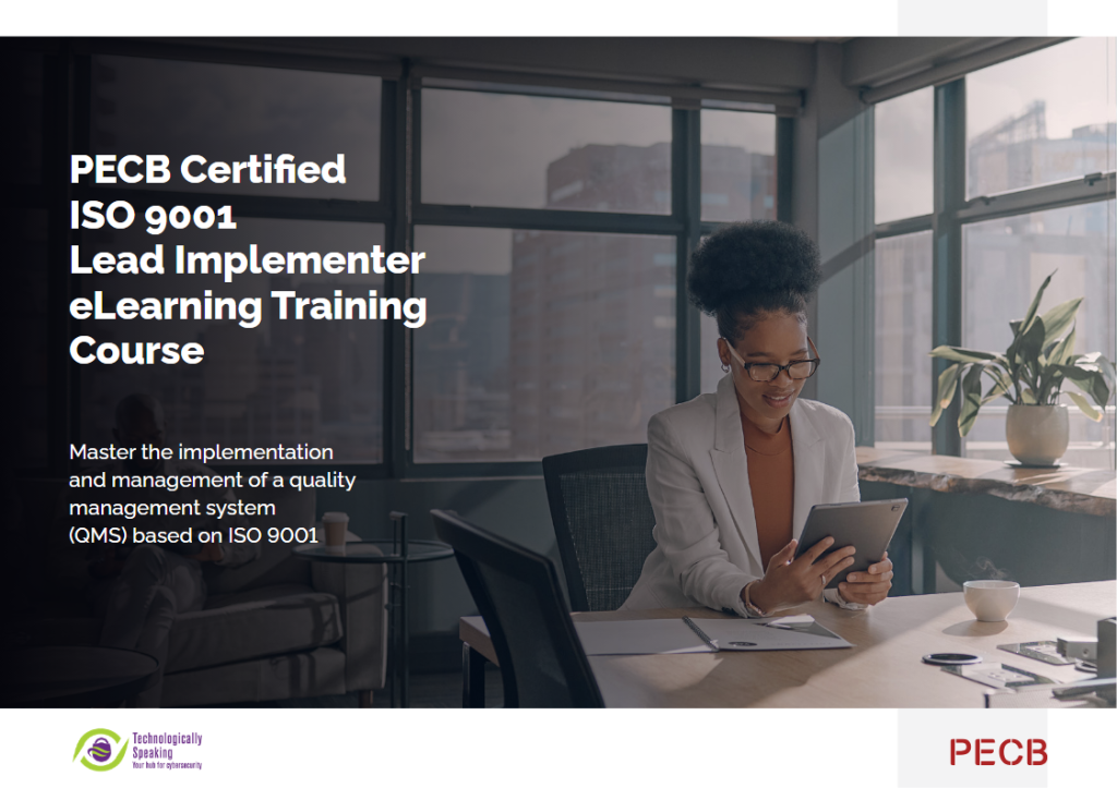 ISO 9001 Lead Implementer - English (E-Learning) - Technologically ...